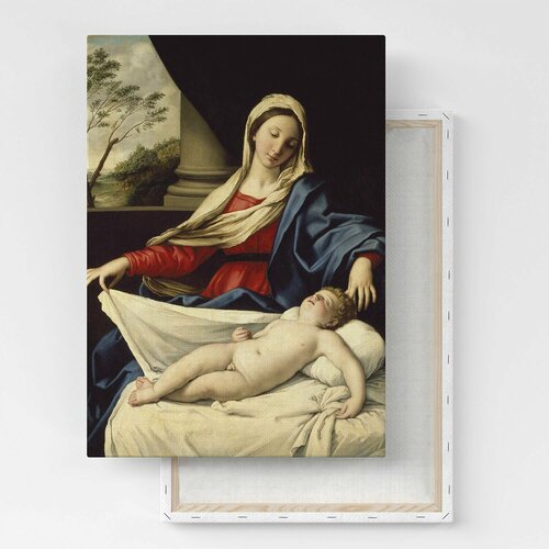 Картина на холсте, репродукция / Джованни Баттиста Сальви - La Virgen, quien adora / Размер 40 x 53 см