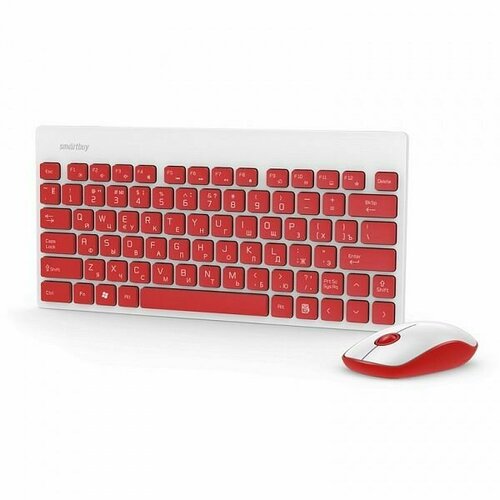 Беспроводной комплект клавиатура+мышь Smartbuy 220349AG красно-белый