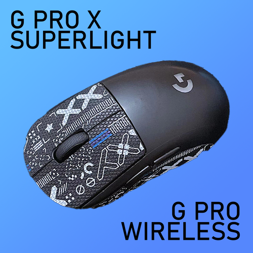 Грипсы для Logitech G Pro X Superlight и G Pro Wireless / Противоскользящие накладки и наклейки для игровой мыши