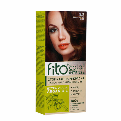 Fitoкосметик Стойкая крем-краска для волос Fito color intense тон 5.3 золотистый кофе, 115 мл