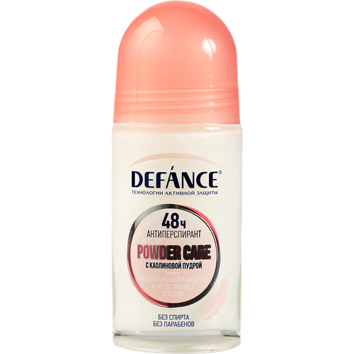 Дезодорант-антиперспирант роликовый женский DEFANCE Powder care, 50мл