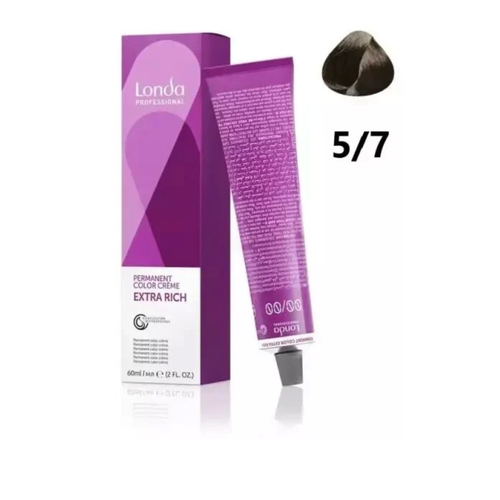 Лонда / Londa Professional - Крем-краска для волос Permanent Color Extra Rich тон 5/7, 60 мл