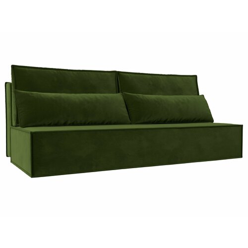 Прямой диван Фабио, Микровельвет зеленый