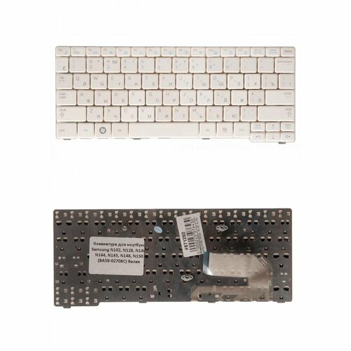 Keyboard / Клавиатура для ноутбука Samsung N102, N128, N140, N144, N145, N148, N150 (BA59-02708C) белая