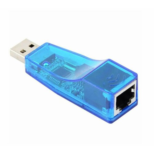 Адаптер-переходник USB для Интернет кабеля RJ-45, синий