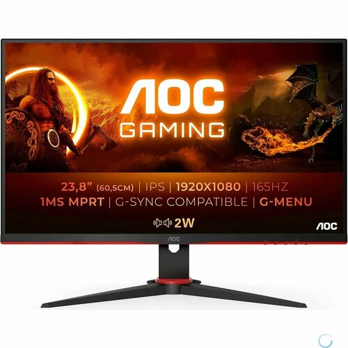 Монитор LCD AOC 23.8" 24G2SPU IPS 1920x1080 165Hz 1ms 178/178 300cd 1000:1 2xHDMI