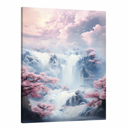 Интерьерная картина 50х70 "Вихри водопада"