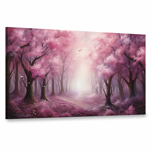 Интерьерная картина 100х60 "Розовое волшебство"