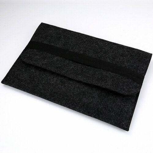 Чехол-конверт войлочный для ноутбука 13-14 дюймов, размер 36-24-2 см, черный