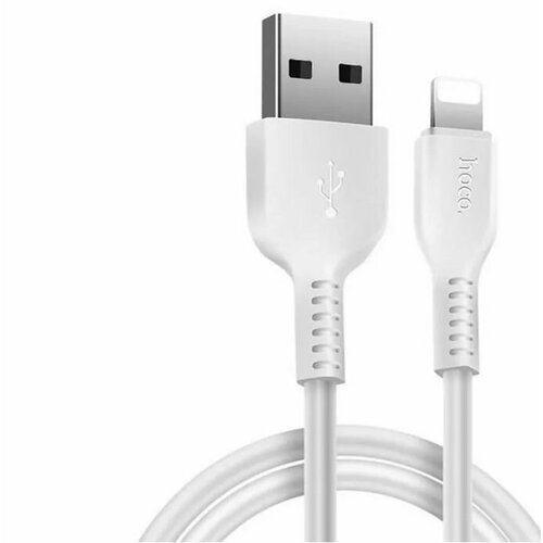 Кабель зарядка Hoco X20 Lightning - USB, 2.4A, 2m Белый, для iPhone; iPad