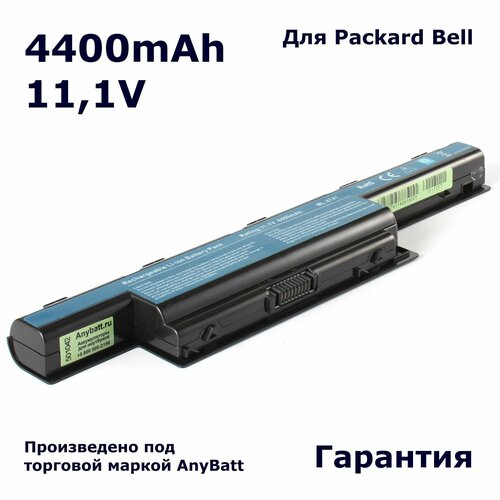 Аккумулятор AnyBatt 4400mAh, для EasyNote LS11-HR-528 LS13 LV44HC-33126G50Mnws TE11 ENTE11BZ-260RU ENTE11HC-53234G32Mnks TE11-BZ-260