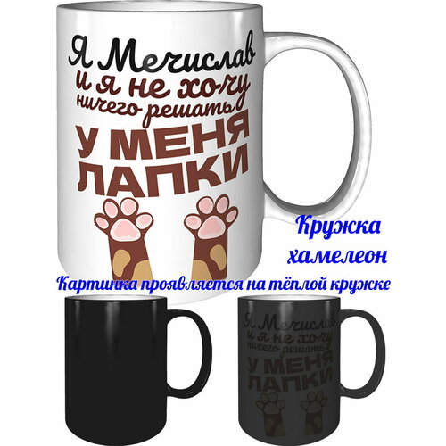Кружка я Мечислав и у меня лапки - с проявлением картинки от тепла
