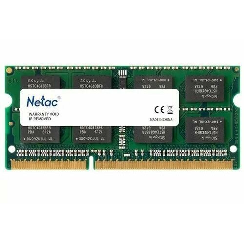 Оперативная память SO-DIMM DDR3L 8Gb PC12800 1600MHz CL11 1.35V Netac (NTBSD3N16SP-08)