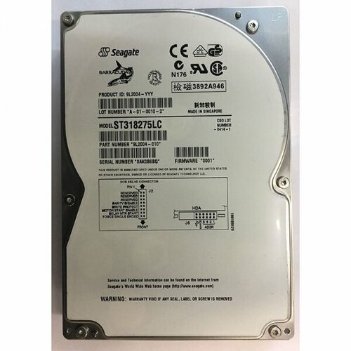 Жесткий диск Seagate 9L2004 18,4Gb 7200 U80SCSI 3.5" HDD