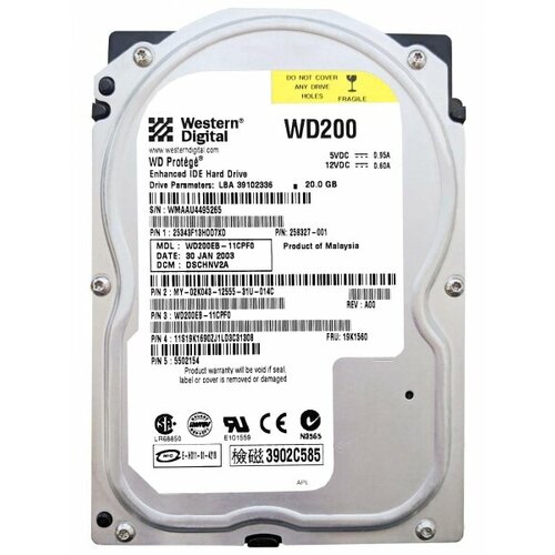 Жесткий диск Western Digital WD200EB 20Gb 5400 IDE 3.5" HDD