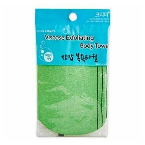 Мочалка-варежка для душа Sung Bo Cleamy Viscose Glove Bath Towel из вискозы (жесткая) 1 шт