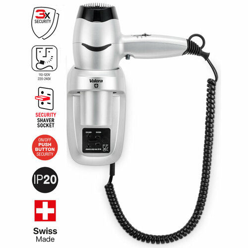 Фен настенный Valera Hospitality Excel 1600 Shaver (561.17/044.05 silver)