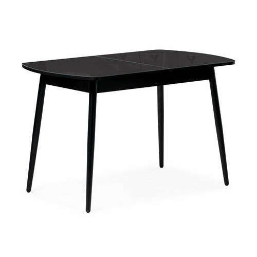 Стеклянный стол Woodville Бейкер 120(152)х70х75 черный