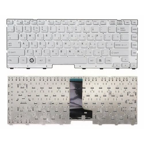 Клавиатура для ноутбука Toshiba Satellite T230, T230D, T235, T235D (9Z. N4XPC.001, 9Z. N4XPC.00R, NSK-TP0PC) серебристая без рамки, плоский Enter