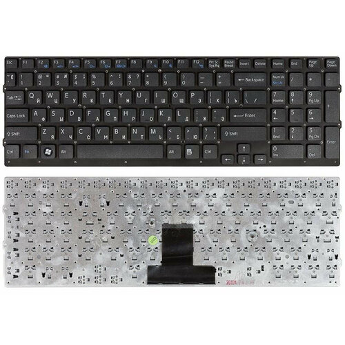 Клавиатура для ноутбука Sony Vaio VPC-EB37FG/W черная без рамки