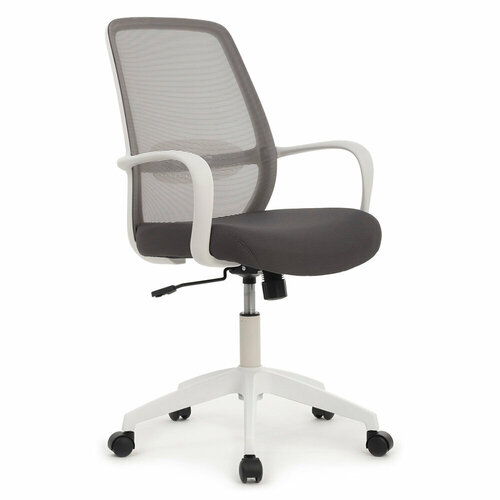 Компьютерное кресло Riva Design Fast (W-207) Белый пластик/серая сетка