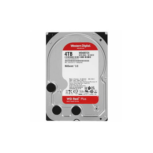 Жесткий диск Western Digital Жесткий диск Western Digital Red Plus WD40EFPX 4TB 3.5" 5400 RPM 128MB SATA-III NAS Edition (замена WD40EFZX)