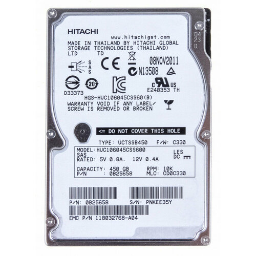 Жесткий диск HGST huc106045css600, 2.5", SAS, 450Гб