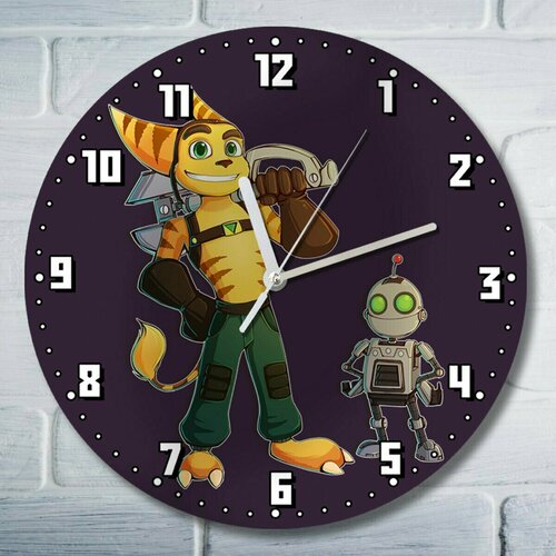 Настенные часы УФ с рисунком Игры Ratchet & Clank - 2215