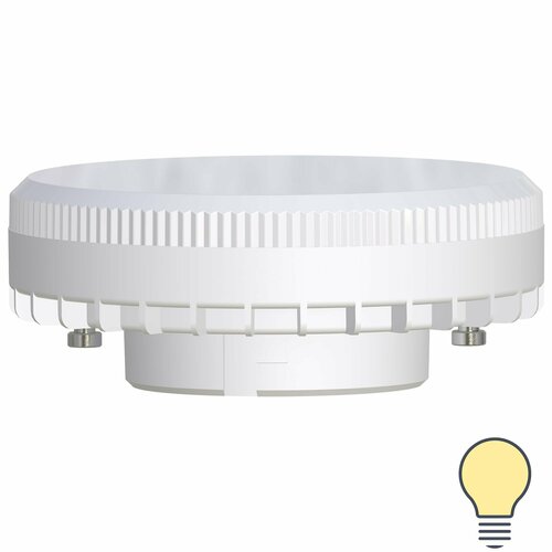 Лампа светодиодная Lexman GX53 170-240 В 12 Вт круг матовая 1300 лм теплый белый свет. Набор из 2 шт.
