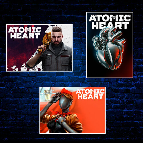 Постеры Атомное сердце - 3 штуки в наборе