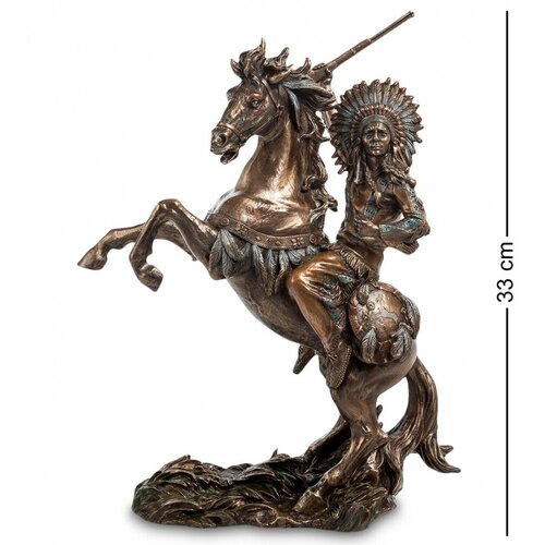 Статуэтка Veronese "Индеец на коне" (bronze) WS-444