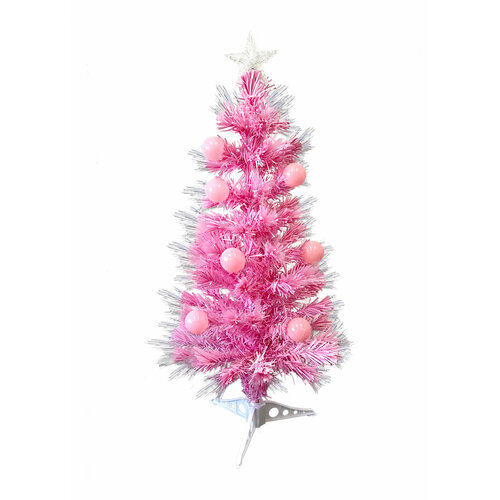 Новогодняя елка розовая, елка светодиодная, елка светящаяся, ель искусственная с подсветкой, встроенная гирлянда, 90 см