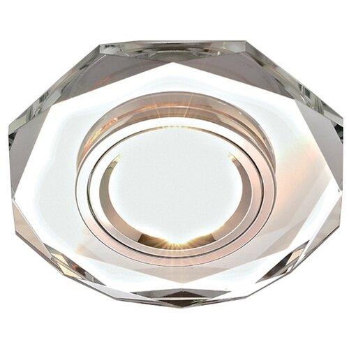 Светильник Ambrella light 8020 CL, хром, GU5.3, 50 Вт, цвет арматуры: серебристый, цвет плафона: хром