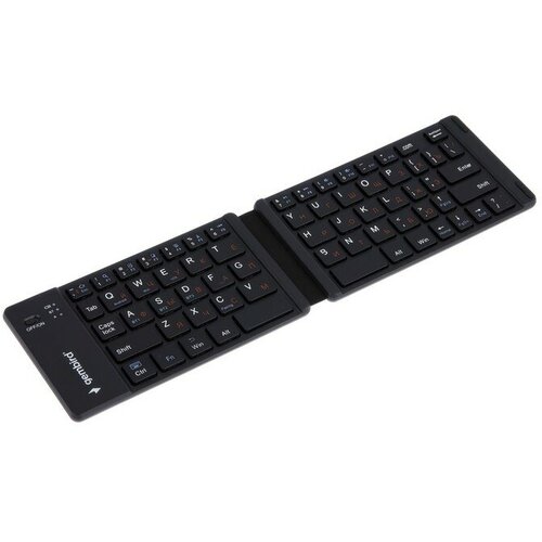Клавиатура Gembird KBW-6N, беспроводная, складная, 66 клавиш, Bluetooth, черная