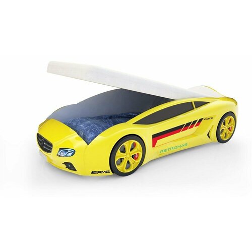 Кровать-машина жёлтая Roadster "Мерседес" с подъемным механизмом