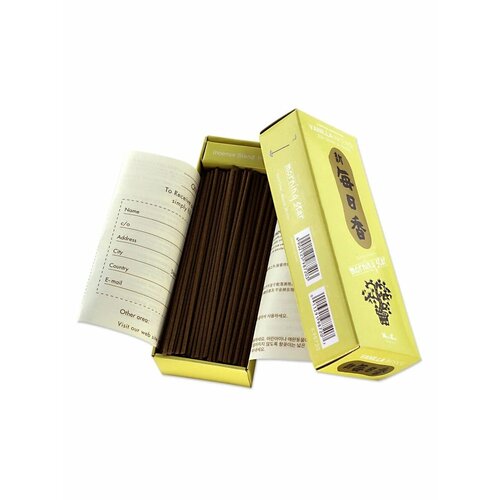 Японские благовония Ваниль (Vanilla, серия Morning Star) палочки ароматические, 200 шт. + подставка