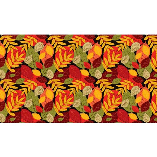 Картина на холсте 110x60 LinxOne "Листья Текстура осенние" интерьерная для дома / на стену / на кухню / с подрамником