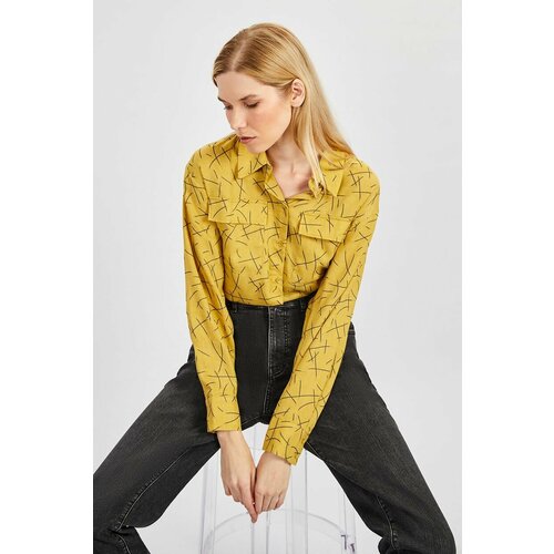 Блуза Baon, размер 52, желтый