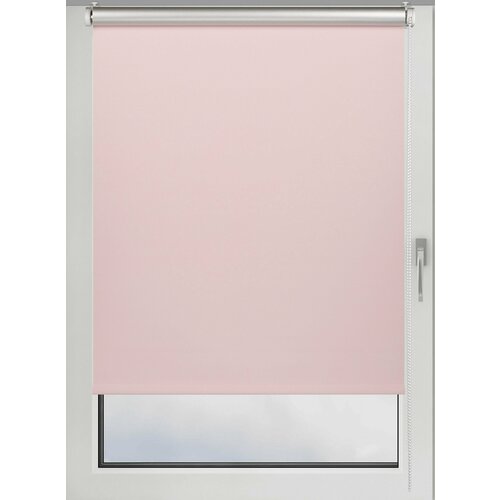 Штора рулонная блэкаут Silver 55х160 см на окно розовый