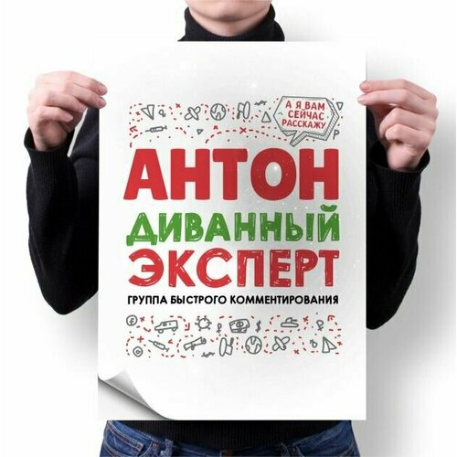 Плакат А4 принт "Антон" - 05