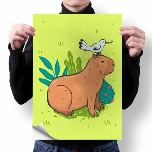 Плакат MIGOM А3 принт Капибара, Capybara - 0007