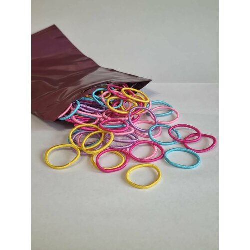 Набор цветных резинок для волос, 100 шт