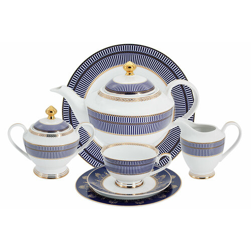 Чайный сервиз на 12 персон 42 предмета Anna Lafarg Империя, фарфор (AL-K6041-Y6_42-MI)