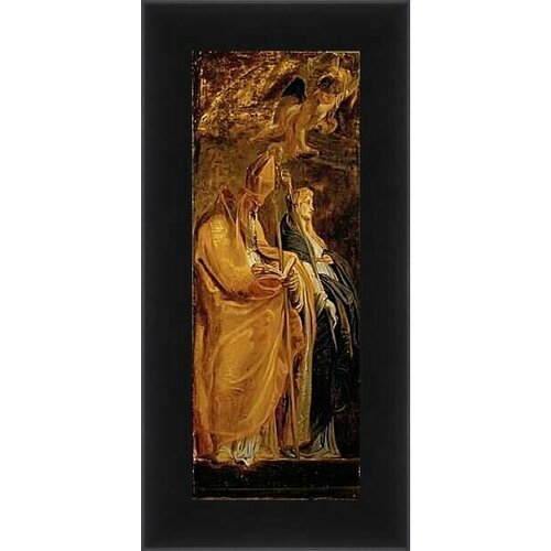Плакат, постер на холсте Altarpiece of Raising of Cross (Outer Wing Staints Amandus and Walburga). Питер Пауль Рубенс. Размер 42 на 60 см