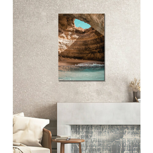 Картина/Картина на холсте для интерьера/Картина на стену/Картина для кухни/ -Португалия океан скалы 26 20х30