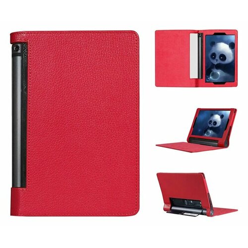 Защитный чехол MyPads подставка для Lenovo Yoga Tablet 10 3 16Gb 4G (YT3-X50M/X50L/ZA0K0006RU) 10.1 красный кожаный