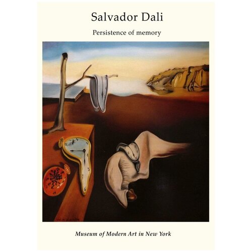 Постер / Плакат / Картина Сальвадор Дали - Постоянство памяти 60х90 см в подарочном тубусе