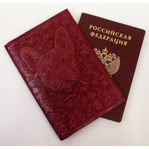Обложка для паспорта Тривеста, бордовый