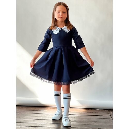 Школьное платье Бушон, размер 146-152, синий