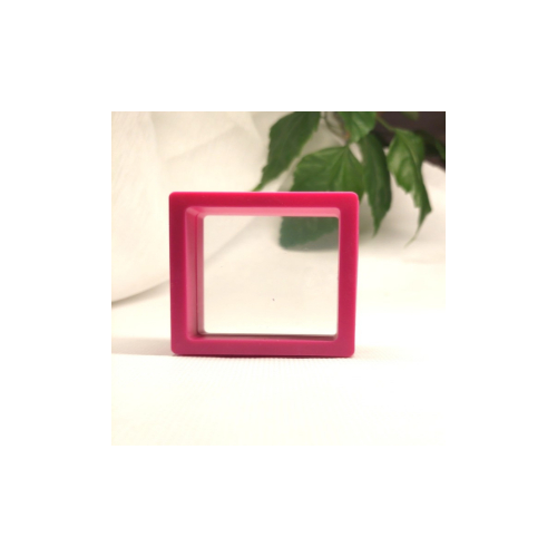 Коробка подарочная прозрачная для украшения , фото , сувенира , красно-розовая